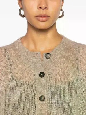 Brunello Cucinelli Sheer Knit Button-up Cardigan