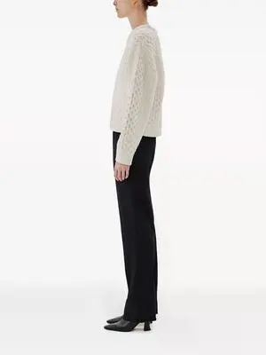 Another Tomorrow Cable Knit Wool Jumper