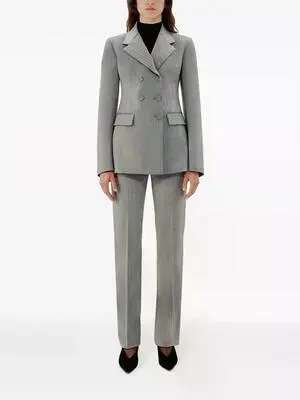Another Tomorrow Herringbone Double-breasted Blazer