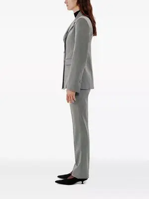 Another Tomorrow Herringbone Double-breasted Blazer