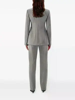 Another Tomorrow Herringbone Double-breasted Blazer