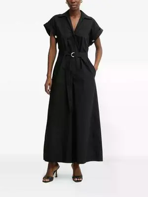 SIMONA CORSELLINI Belted Wide-leg Jumpsuit - Black