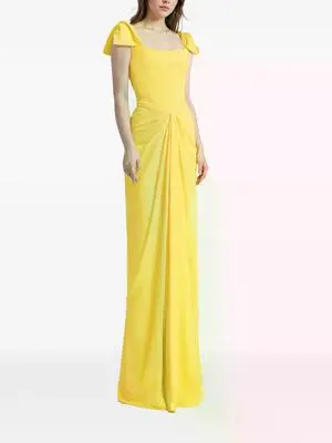 GEMY MAALOUF Corset-style Draped Dress - Yellow