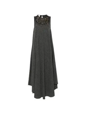 ANTONIO MARRAS VINTAGE 2020s Embellished Pinstriped Dress