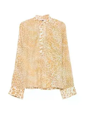 Roberto Cavalli 2000s Leopard Print Blouse