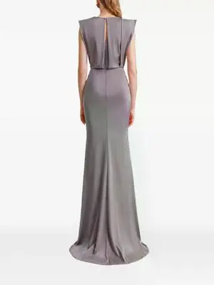 GEMY MAALOUF Draped Crystal-embellished Dress - Grey