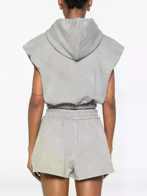 Fendi Logo Patch Sleeveless Hoodie