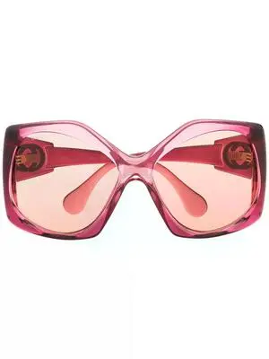Gucci Oversized Angular Frame Sunglasses
