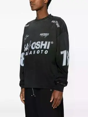 SATOSHI NAKAMOTO Logo-print Mesh T-shirt