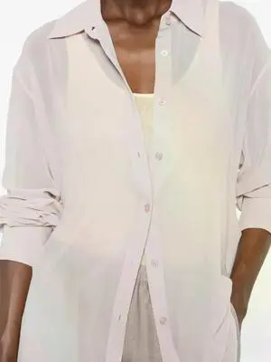 THE FRANKIE SHOP Sheer Button-up Shirt