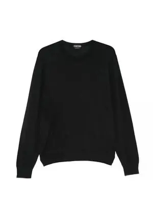 TOM FORD Long Sleeve Crew Neck Sweater - Black