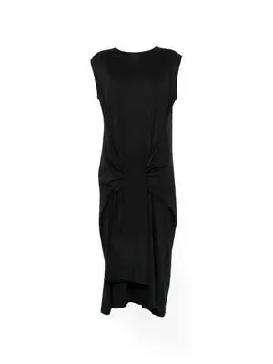TOTEME Knotted Sleeveless Midi Dress - Black