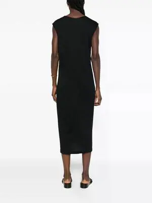 TOTEME Knotted Sleeveless Midi Dress - Black