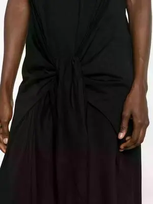 TOTEME Knotted Sleeveless Midi Dress - Black