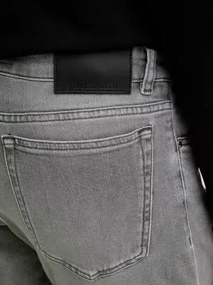TRUSSARDI Logo Patch Straight-leg Jeans - Grey