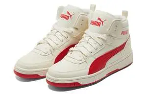 PUMA Rebound Joy Cv High Top Sneakers - Creamwhite/red