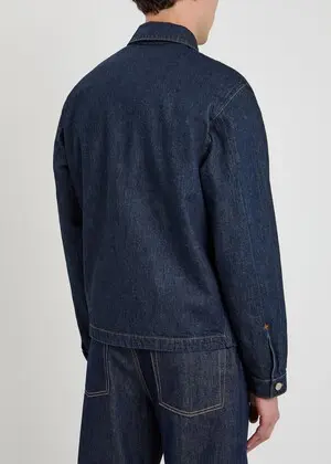 Stone Island Patch Pocket Denim Overshirt - Indigo