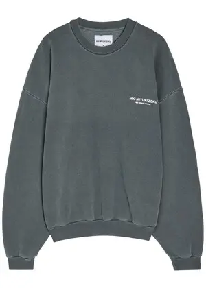 MKI MIYUKI ZOKU Design Studio Logo-print Cotton-blend Sweatshirt - Black Other