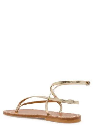 K.JACQUES Metallic Leather Sandals - Gold