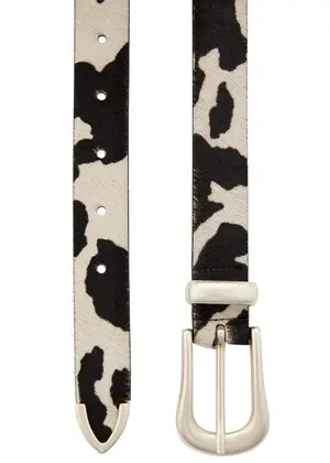 SECOND / LAYER Cow-print Pony-hair Belt