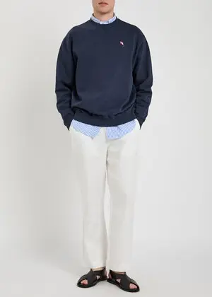 FORET Embroidered Cotton Sweatshirt