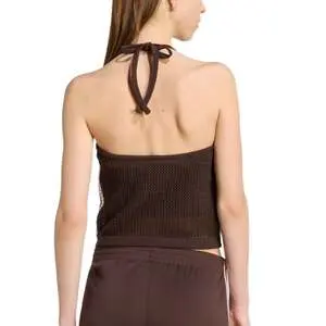 Adidas Crochet Halter Top - Brown