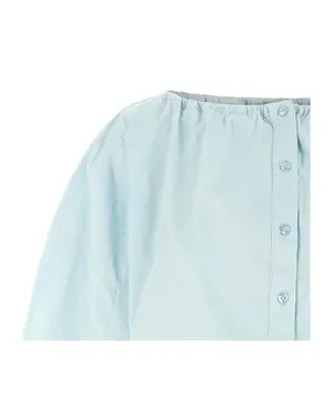 ROTATE BY BIRGER CHRISTENSEN Buttoned Drawstring Crop Top