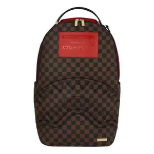SPRAYGROUND Katana Check Boss Backpack - Brown/red