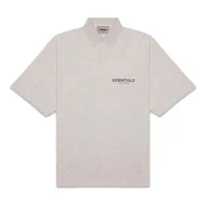 Fear Of God Fw20 Polo Shirt 'heather Oatmeal
