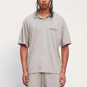 Fear Of God Fw20 Polo Shirt 'heather Oatmeal