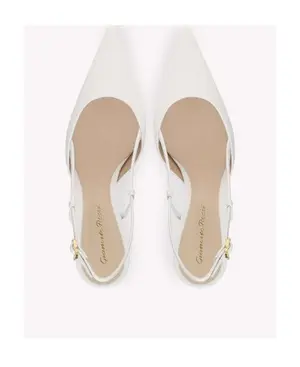 GIANVITO ROSSI Ascent 85mm Slingback Pumps - White