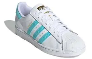 Adidas Superstar Low Top Sneakers - White/blue