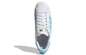 Adidas Superstar Low Top Sneakers - White/blue