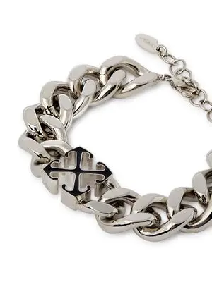 Off-White Enamel Arrow Curb Chain Bracelet