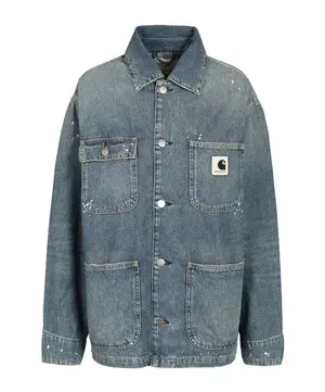 Carhartt Logo-patch Denim Trucker Jacket - Blue