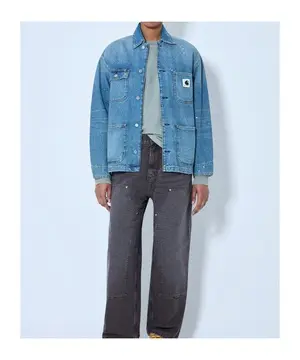 Carhartt Logo-patch Denim Trucker Jacket