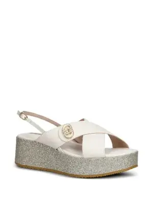 Liu Jo Logo Plaque Open Toe Platform Sandals