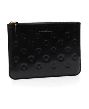 Comme Des Garçons Comme Des Garons Wallet Dot Embossed Zipped Wallet
