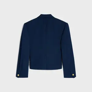 Celine Diagonal Wool Double-breasted Blazer