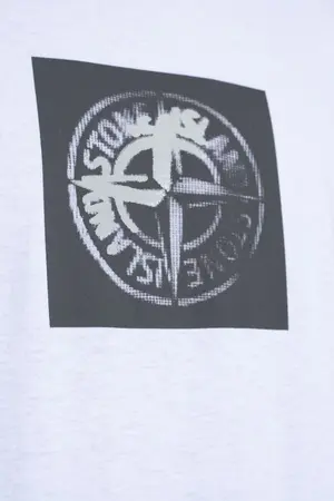 Stone Island Logo Printed Crewneck T-shirt