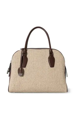 THE ROW India Bowling Bag In Canvas And Leather