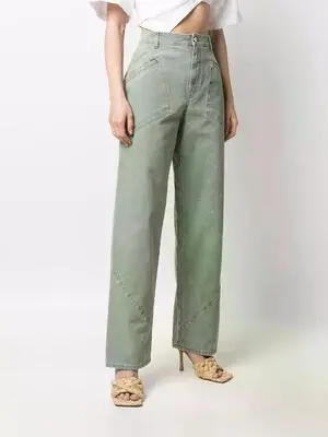 Alberta Ferretti Light Cotton High-waisted Trousers