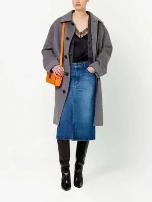AMI Paris Mid-length Denim Skirt