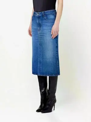 AMI Paris Mid-length Denim Skirt