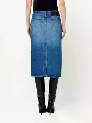 AMI Paris Mid-length Denim Skirt