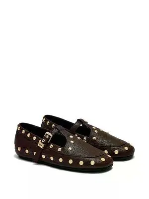 GANNI Stud-embellished Ballet Flats