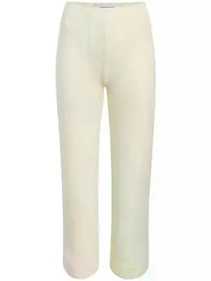 Another Tomorrow Ribbed Knit Cropped Trousers