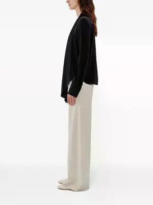 Another Tomorrow Silk Crepe Pussy-bow Blouse