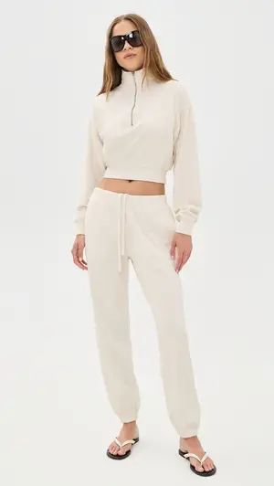 Eterne Boyfriend Pocket Sweatpants In French Terry - Bone