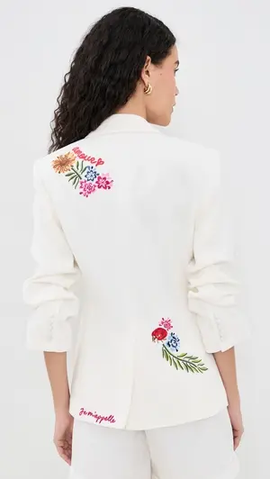 Cinq À Sept Embroidered Floral Blazer